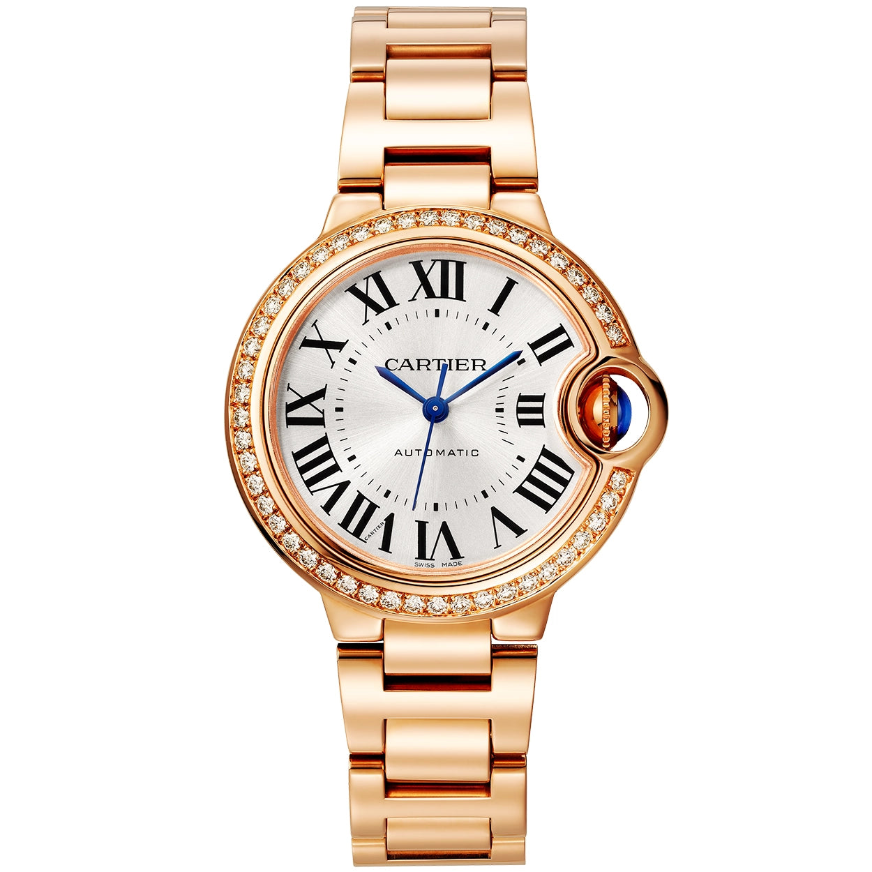 Cartier Ballon Bleu 18ct Rose Gold Diamond Watch WJBB0036