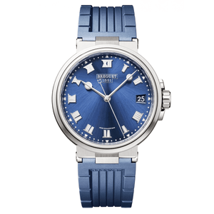 Breguet Marine Blue Dial Rubber Strap Watch 5517TI/Y1/5ZU