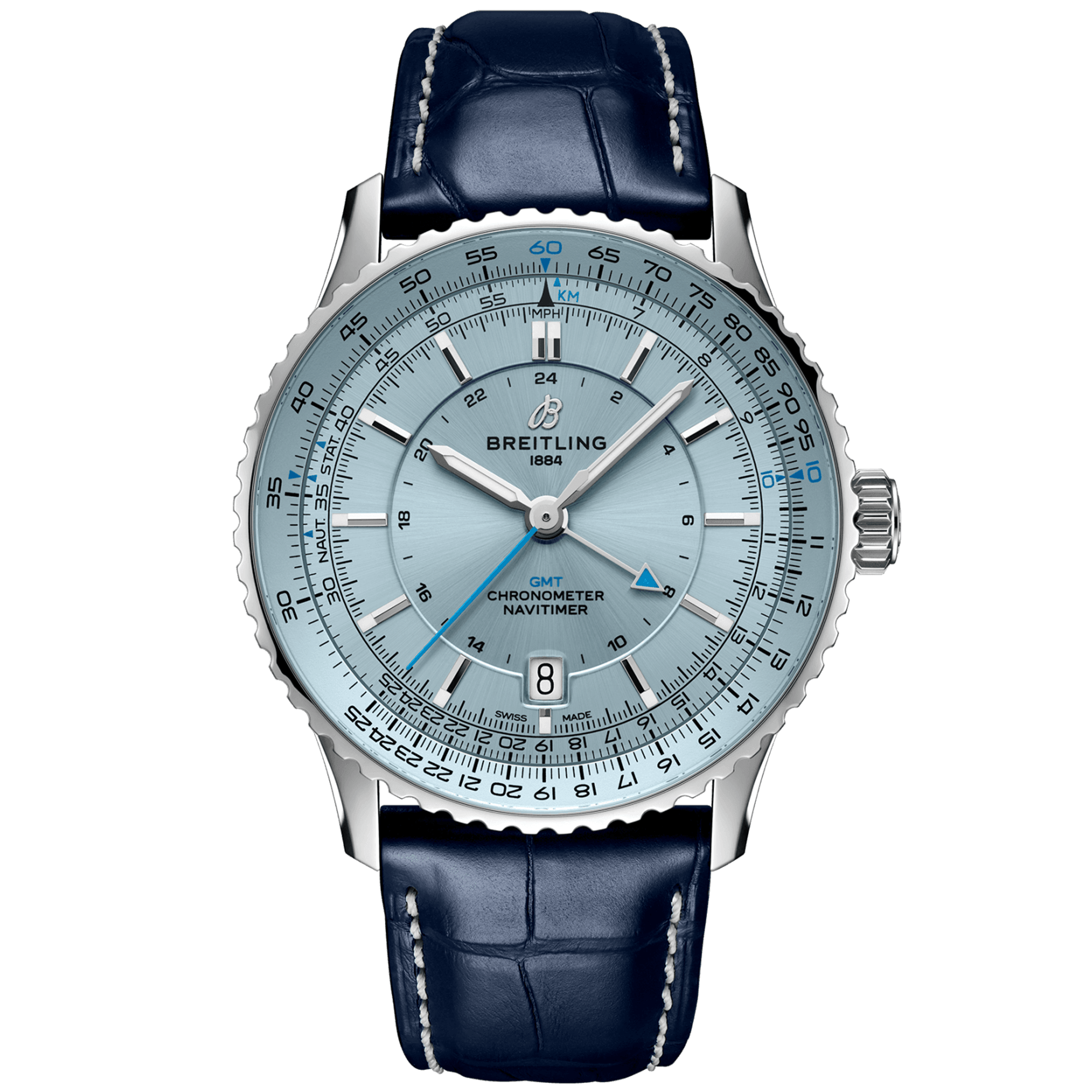 Breitling Navitimer GMT Ice Blue Dial Watch A32310171C1P1