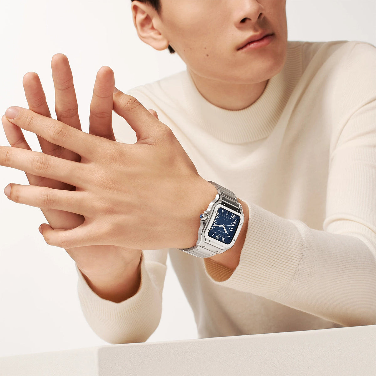 Cartier Santos de Cartier Large Blue Dial Watch WSSA0071