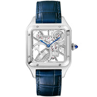 Cartier Santos Dumont Large Steel Skeleton Watch WHSA0032