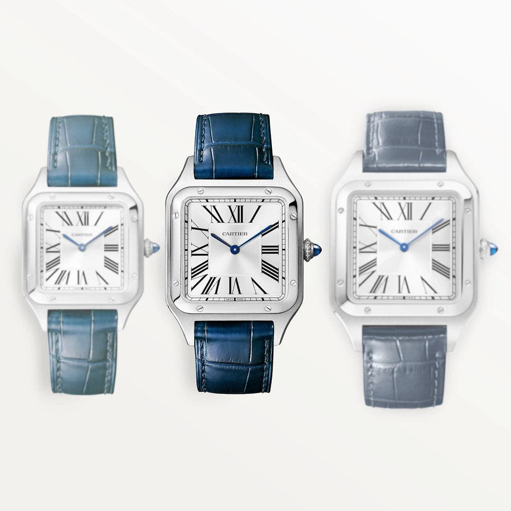 Cartier Santos Dumont Large Steel Strap Watch WSSA0085