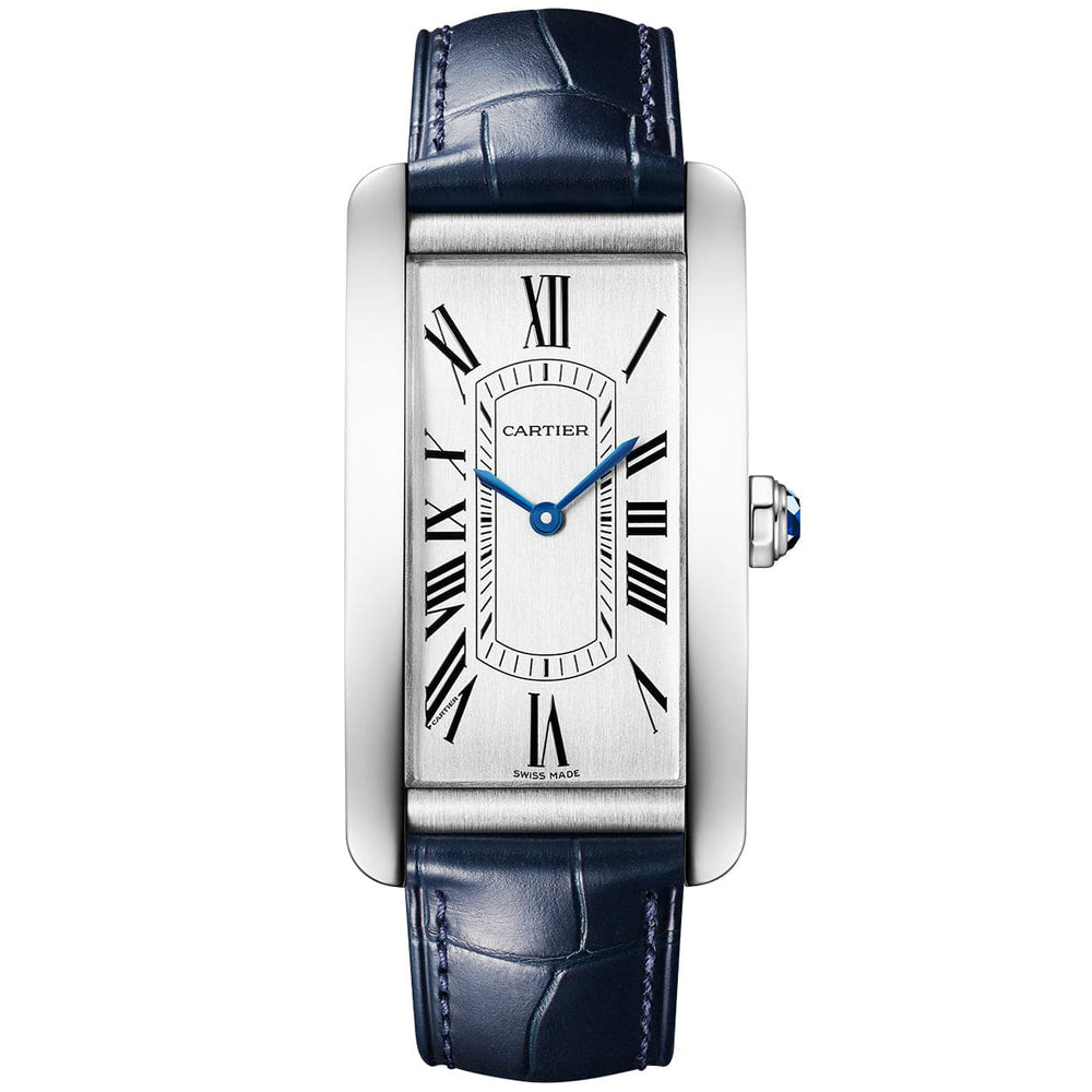Cartier Tank Américaine Large Leather Strap Watch WSTA0083