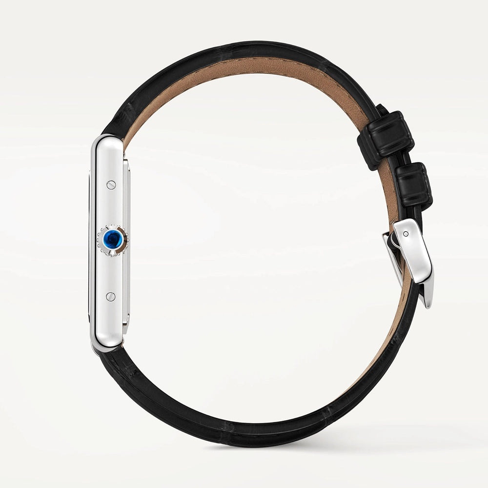 Cartier Tank Must Large Black Dial & Strap Watch WSTA0072