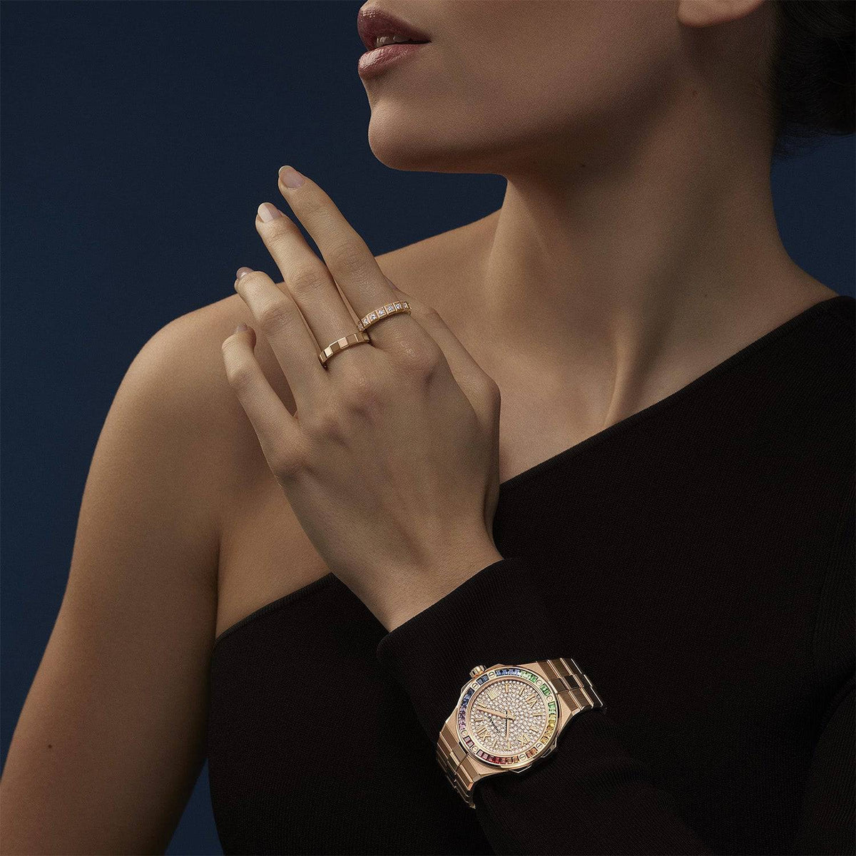 18ct Rose Gold Ice Cube Ring