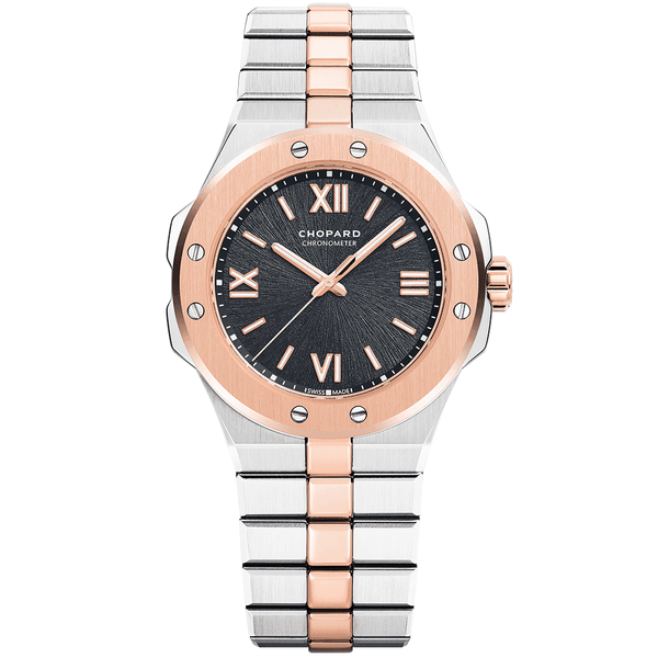 Chopard Alpine Eagle 36mm Two-Tone Black Roman Dial Automatic Watch