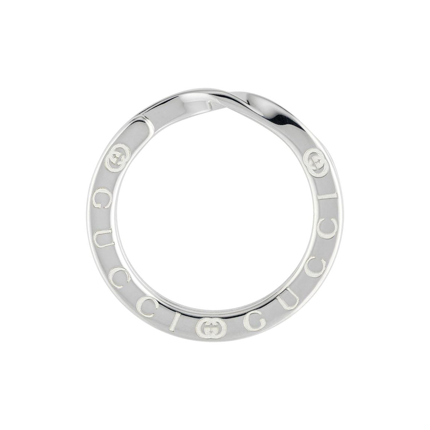 Gucci Interlocking Sterling Silver Keyring