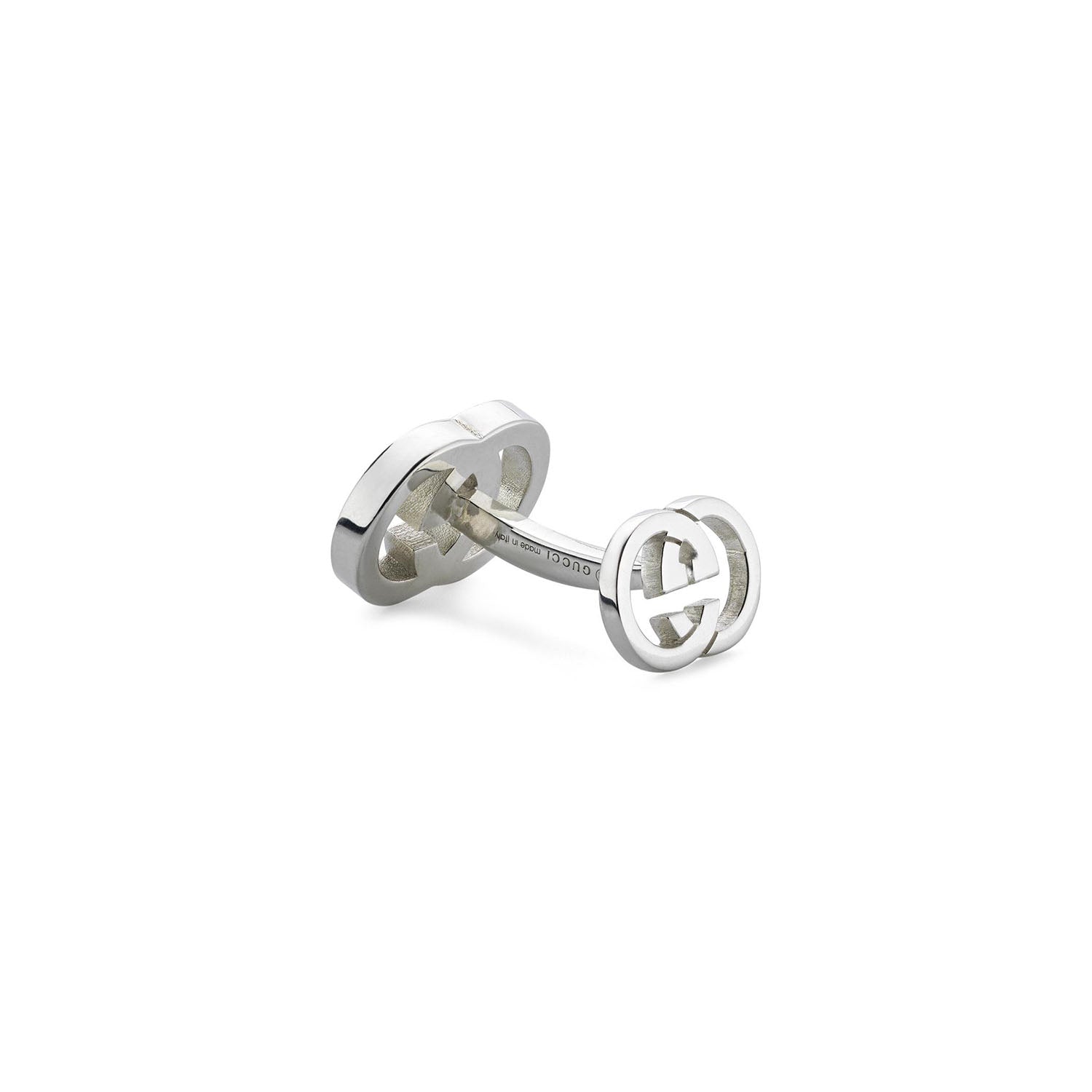 Interlocking G Sterling Silver Beaded Edge Cufflinks