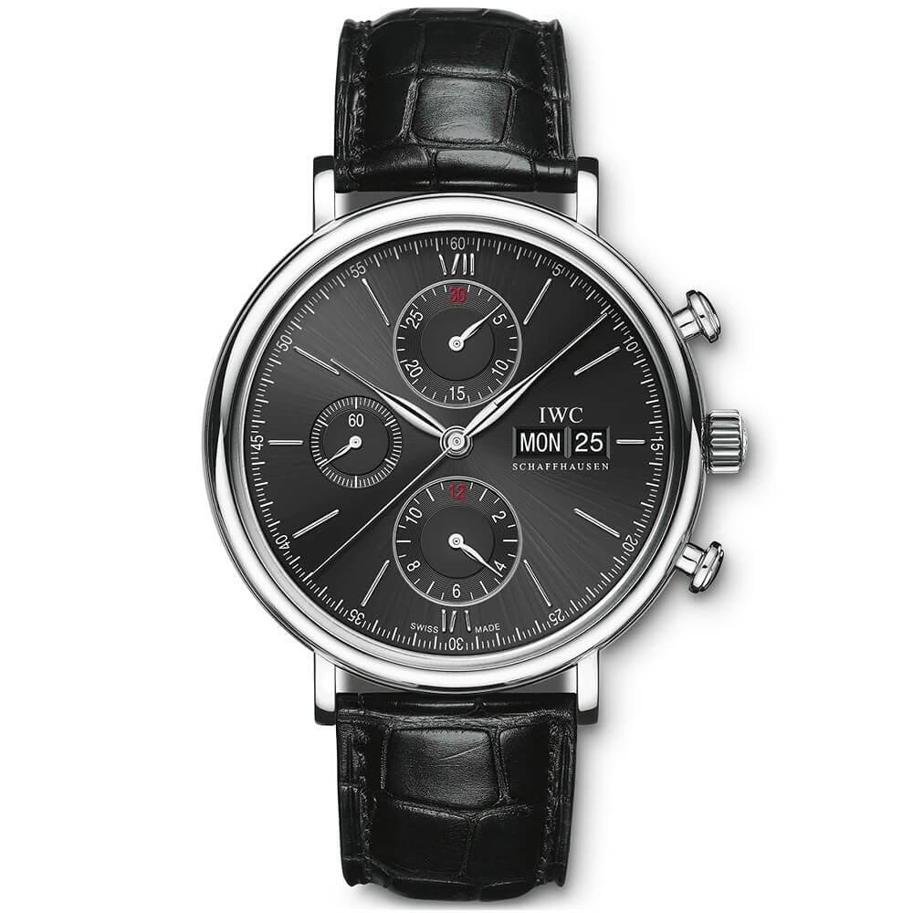 IWC Portofino Black Dial Men's Chronograph Watch IW391029