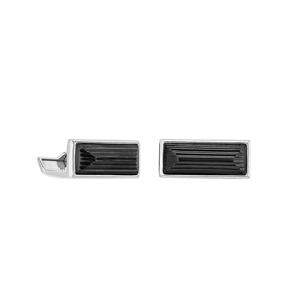 Lalique Rayonnante Noir Crystal Cufflinks