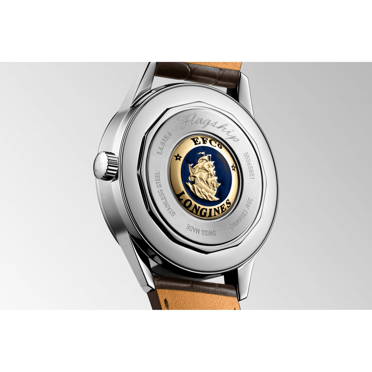 Longines Flagship Heritage Moon-Phase Automatic Strap Watch