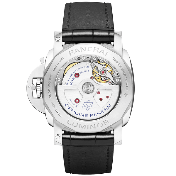 Panerai Luminor BiTempo 44mm Black Dial Strap Watch PAM01360