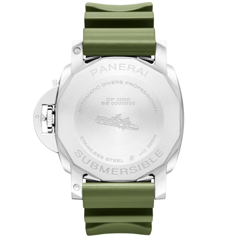 Panerai Submersible 44mm White Dial Strap Watch PAM01595