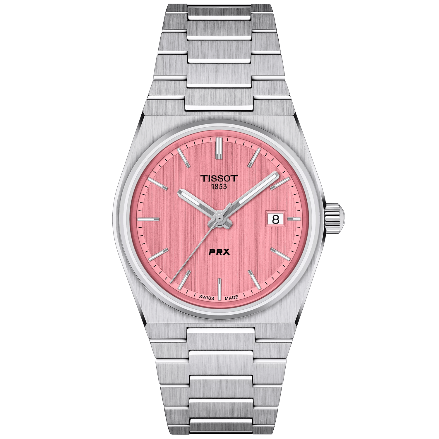Tissot PRX 35mm Pink Dial Steel Bracelet Watch